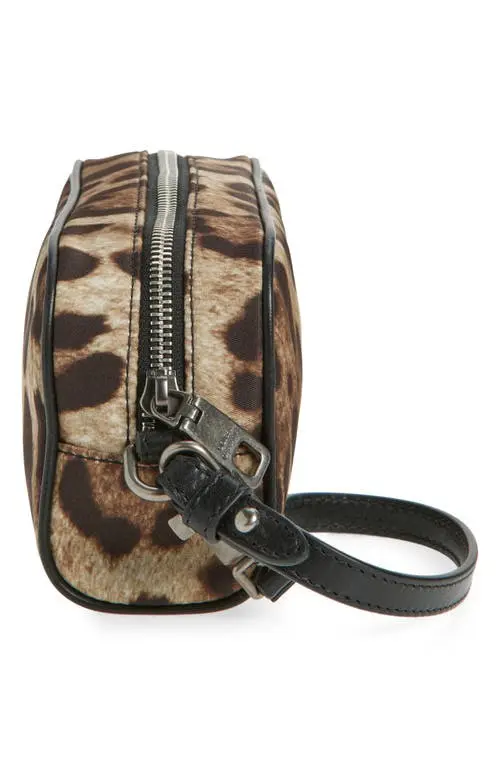Dolce & Gabbana Leopard Print Dopp Bag