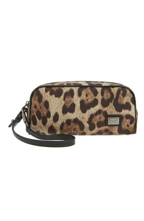 Dolce & Gabbana Leopard Print Dopp Bag - Leo New