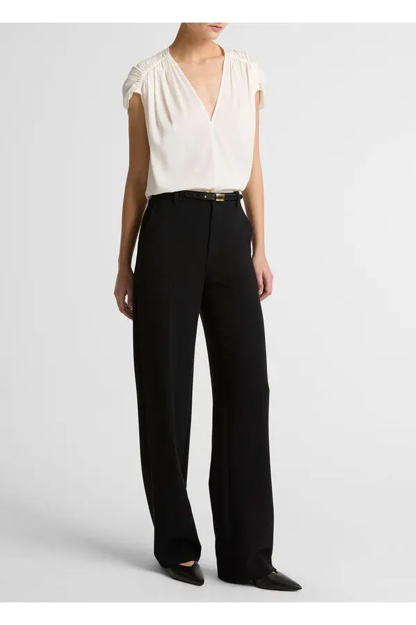 Vince Elsa High-rise Crepe Trousers - Black