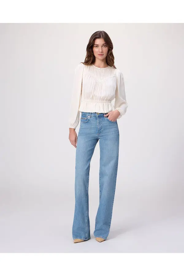 Paige Sasha Wide Leg Jean - Blue / Multicolor