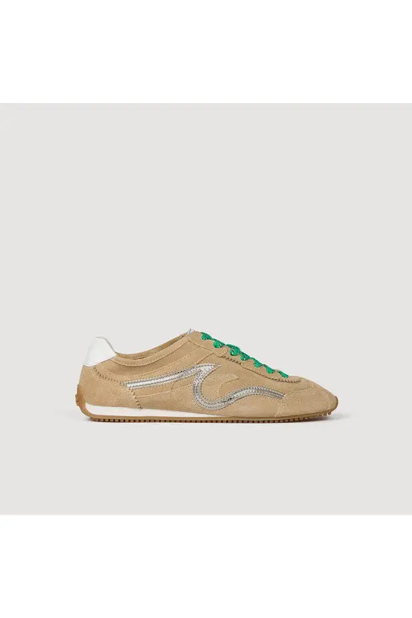 Sandro Suede Low-top Sneakers - Green
