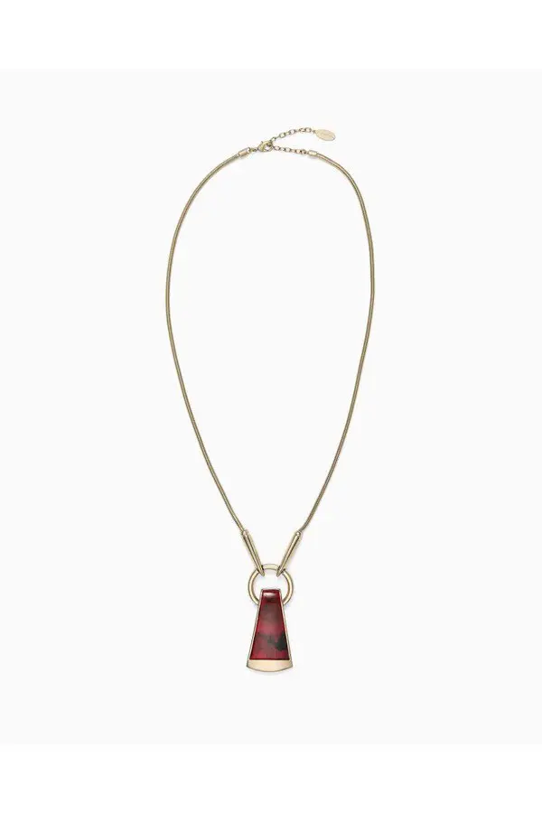 Giorgio Armani Necklace With Resin Pendant - Red