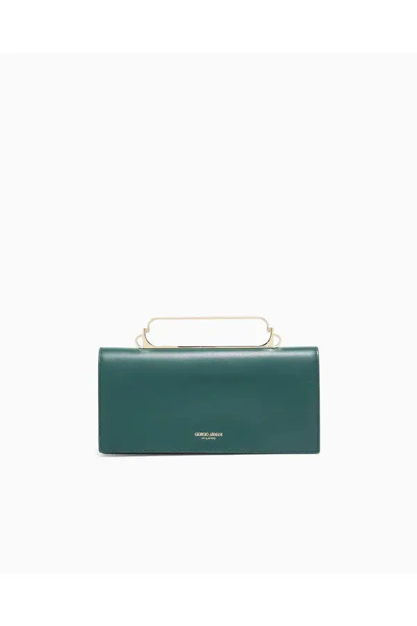 Giorgio Armani Leather Clutch Bag - Green