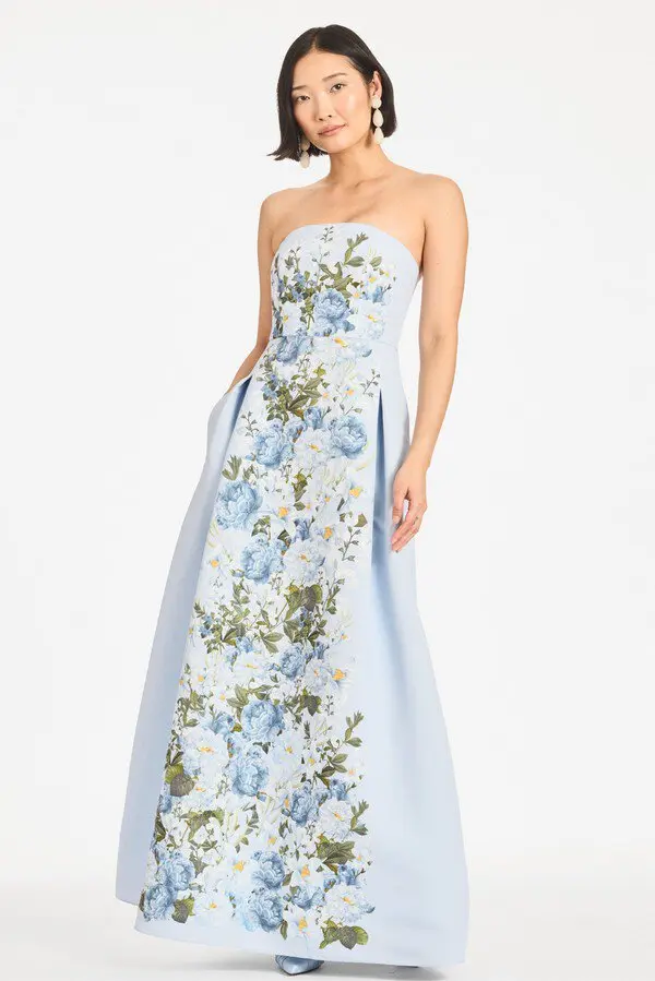 Sachin & Babi Larisa Gown Sky Cascade - Blue