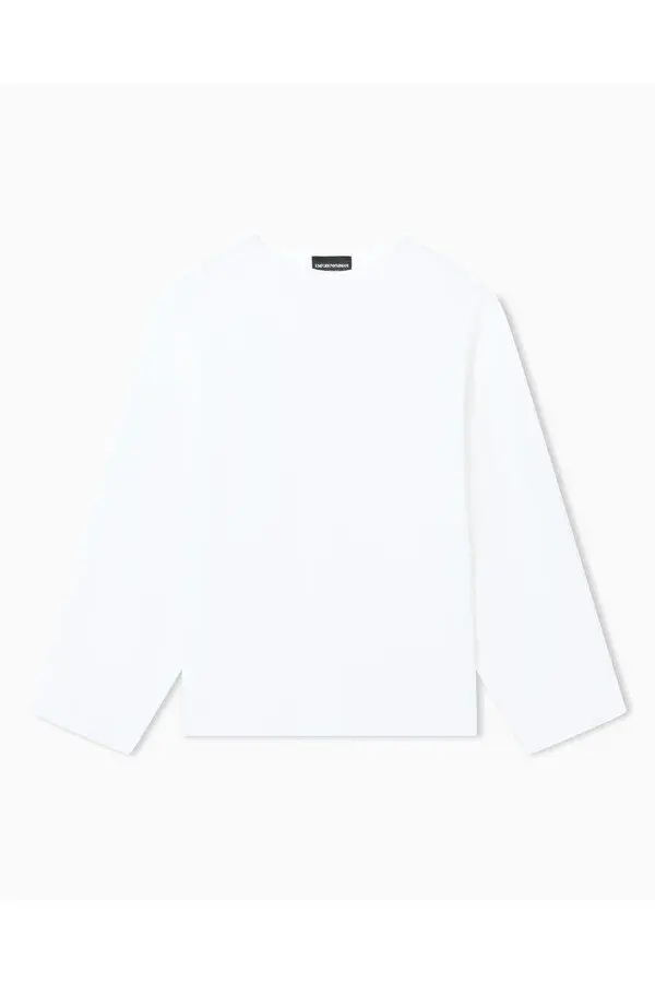 Emporio Armani Sweater With Links Stitch Weave - White