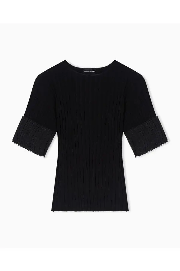 Emporio Armani Ribbed Viscose Sweater