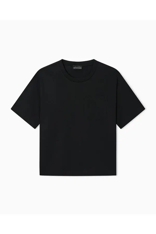 Emporio Armani Mercerized Cotton Jersey T-shirt - Black
