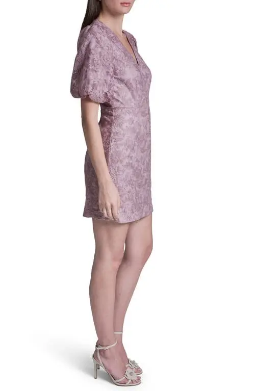 Bcbgmaxazria Lace Puff Sleeve Mini Dress