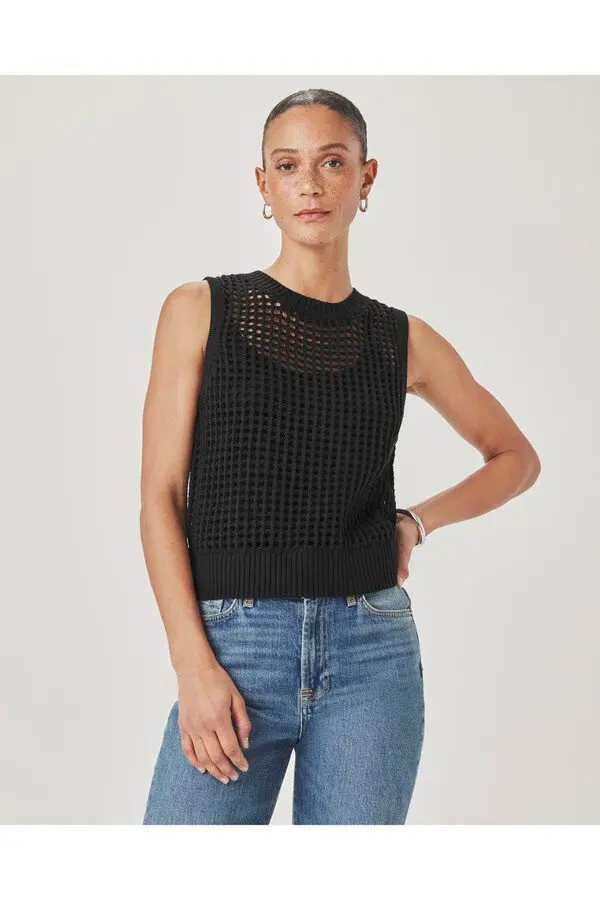 Splendid Camellia Knit Tank - Black