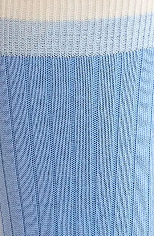 Nordstrom Tipped Wide Rib Dress Socks - Blue Cornflower