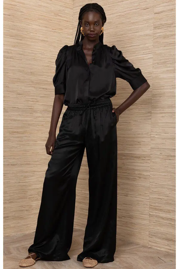 Hale Bob Bara Charmeuse Pant - Black