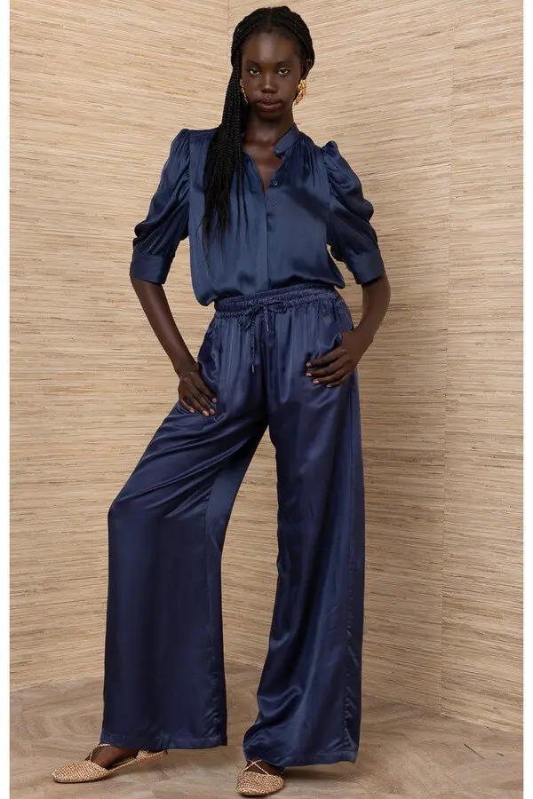 Hale Bob Bara Charmeuse Pant - Black