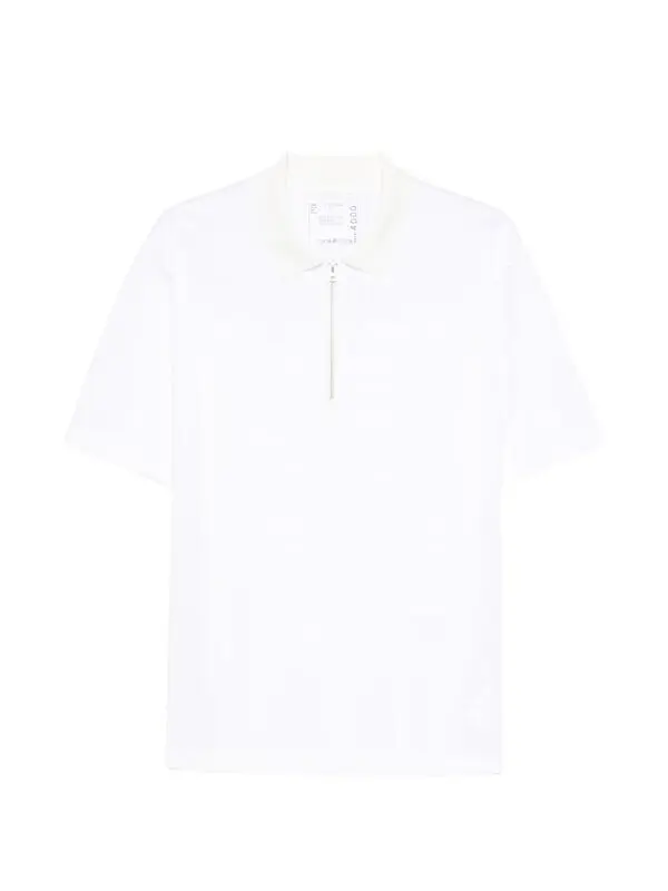 Sacai Cotton Polo Shirt - White