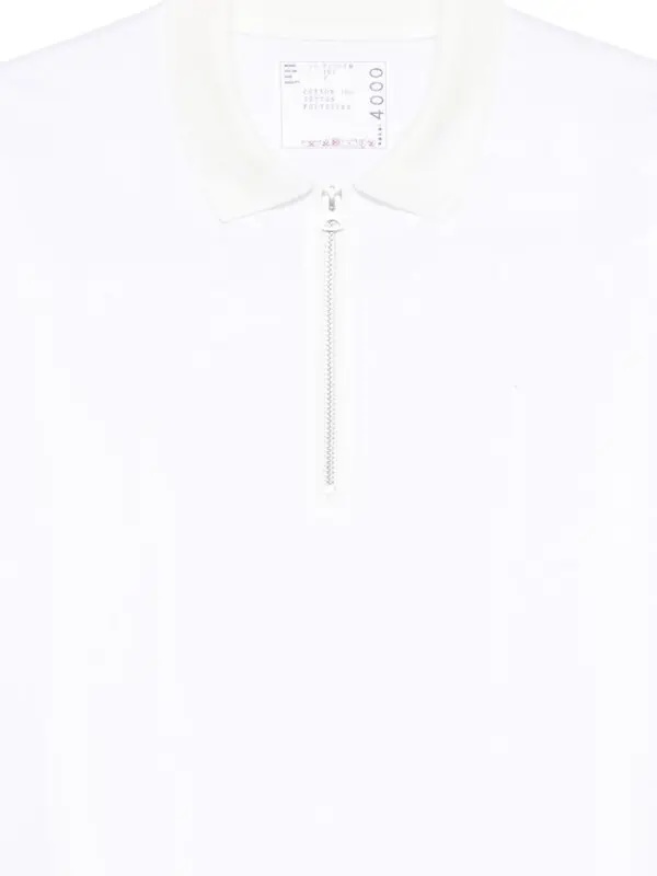 Sacai Cotton Polo Shirt - White