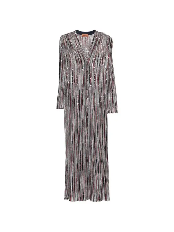 Missoni Striped Long Cardigan - Brown