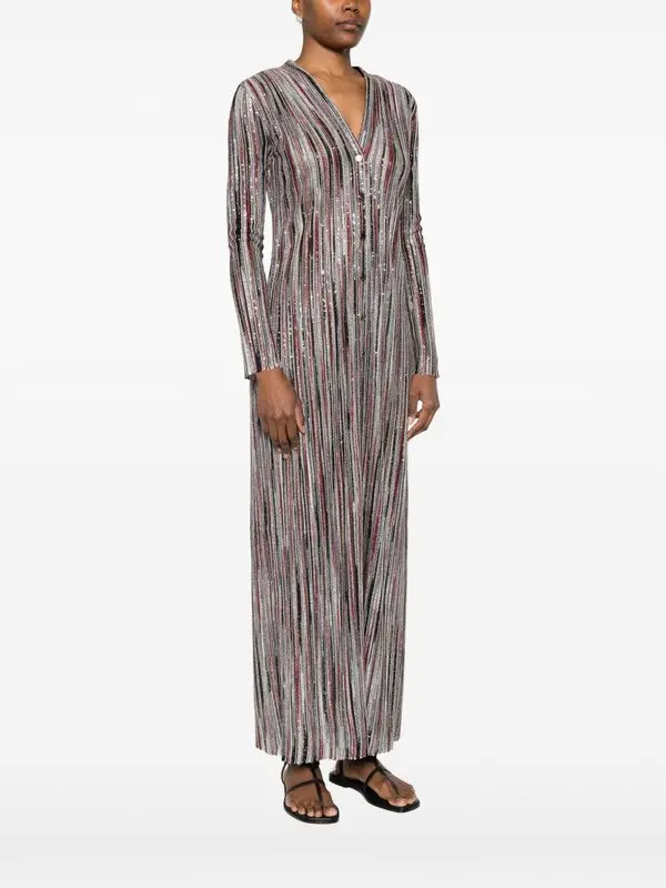 Missoni Striped Long Cardigan - Brown