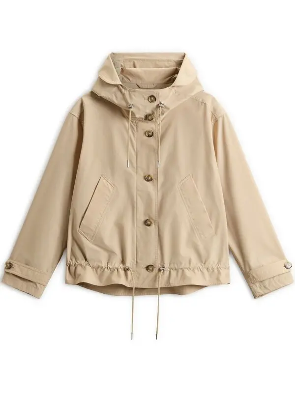 Woolrich Short Parka Coat - Beige