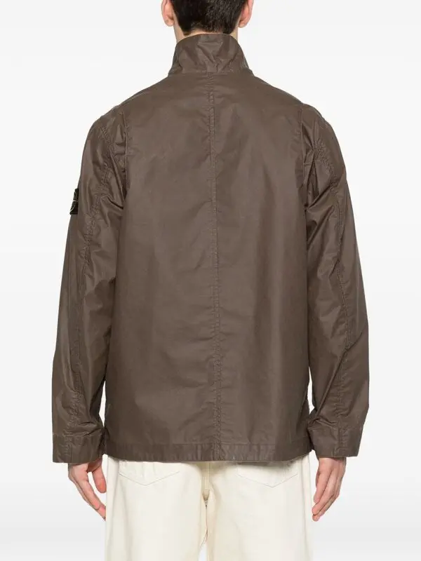 Stone Island Cotton Blend Jacket - Brown