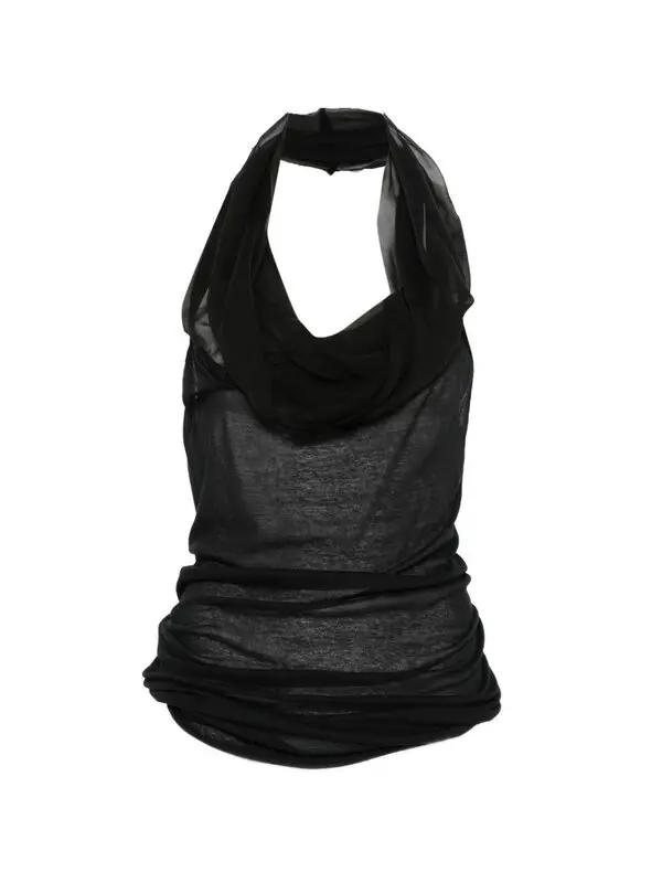 Rick Owens Cotton Tank Top - Black