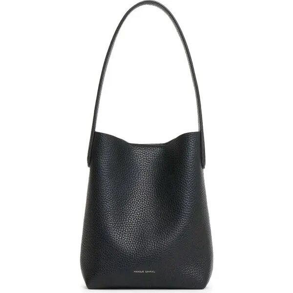 MANSUR GAVRIEL Mini Everyday Cabas Leather Hobo Bag - Black