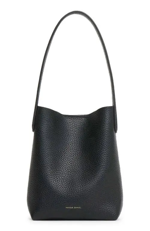 MANSUR GAVRIEL Mini Everyday Cabas Leather Hobo Bag - Black