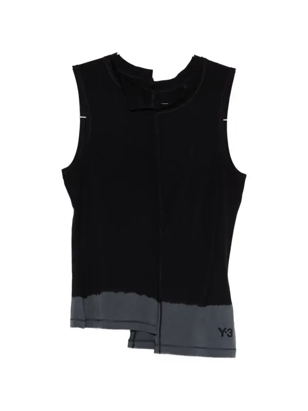 Y3 Asymmetric Tank Top - Black