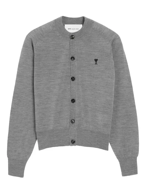 Ami De Coeur Wool Cardigan - Grey