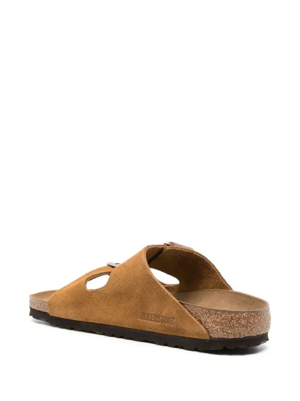 BIRKENSTOCK Arizona Suede Leather Sandals - Brown
