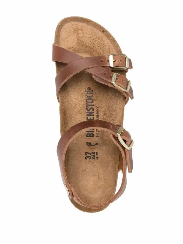 BIRKENSTOCK Kumba Leather Sandals With Buckle Fastening - Brown