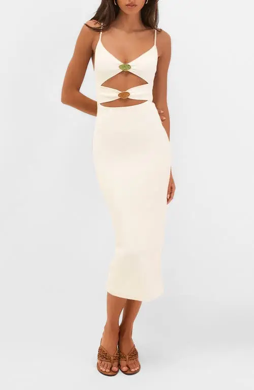 VIX PAULA HERMANNY Petra Cutout Cover-up Maxi Dress - White