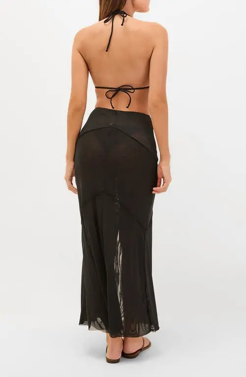 VIX PAULA HERMANNY Taly Semisheer Mesh Maxi Skirt