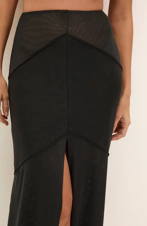 VIX PAULA HERMANNY Taly Semisheer Mesh Maxi Skirt