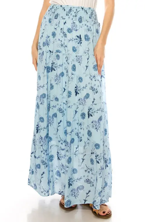 A COLLECTIVE STORY Floral Maxi Skirt - Bellad Blue