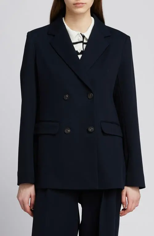MM BY MAX MARA Rotondo Double Breasted Jersey Jacket - Ultramarine
