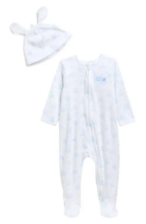 LITTLE ME First Easter Footie & Hat Set - Blue