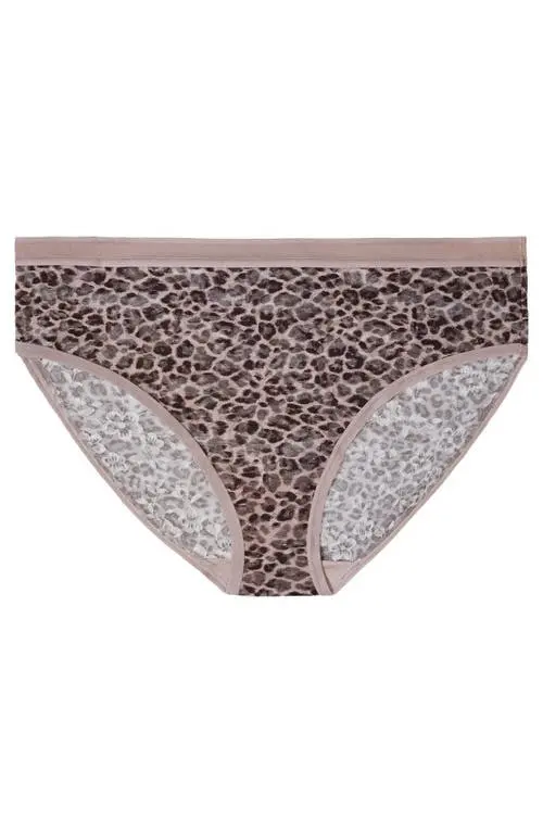 CURVY COUTURE No-show Lace High Cut Panties - Leopard Lush