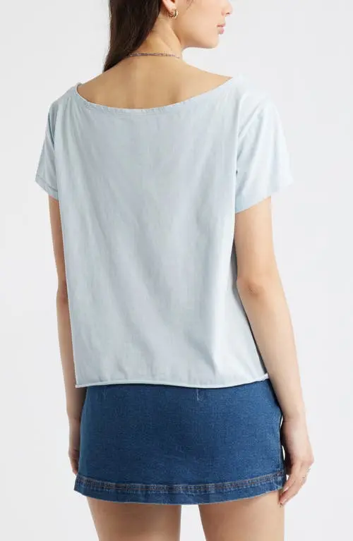 Bp. Relaxed Fit Boat Neck Cotton T-shirt - Blue Bird