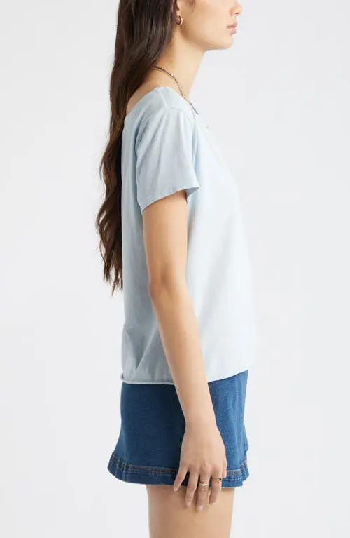 Bp. Relaxed Fit Boat Neck Cotton T-shirt - Blue Bird