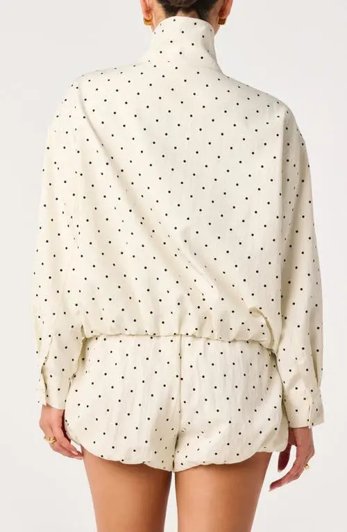 Astr The Label Collins Polka Dot Bomber Jacket