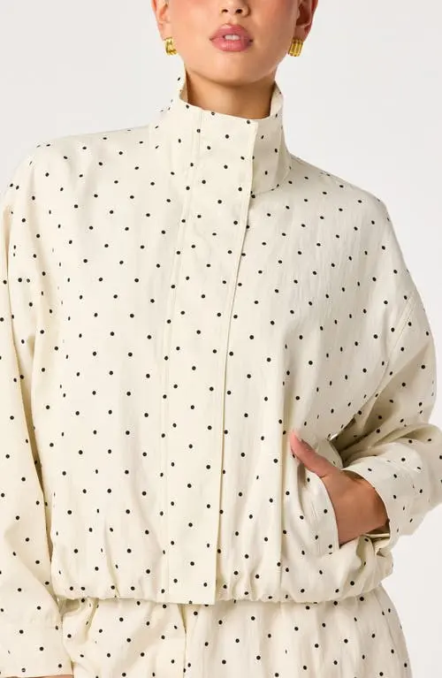 Astr The Label Collins Polka Dot Bomber Jacket