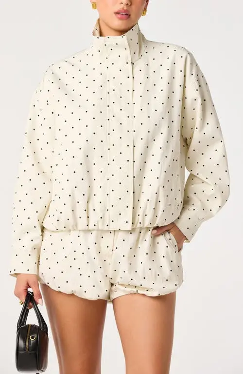 Astr The Label Collins Polka Dot Bomber Jacket