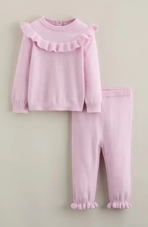 Nordstrom Ruffle Cotton Blend Sweater & Pants Set - Pink Windsome