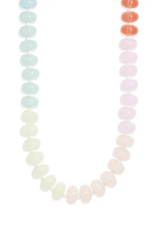 Nordstrom 12mm Beaded Necklace - Pastel Multi- Gold