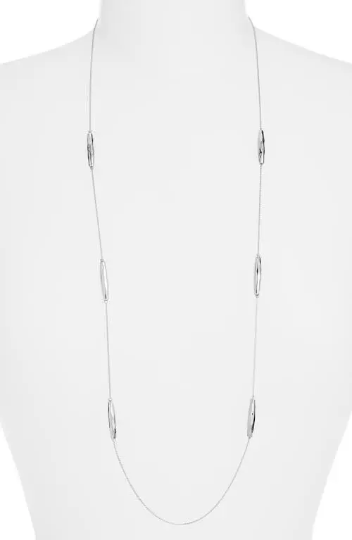 Nordstrom Molten Bead Station Necklace - Silver