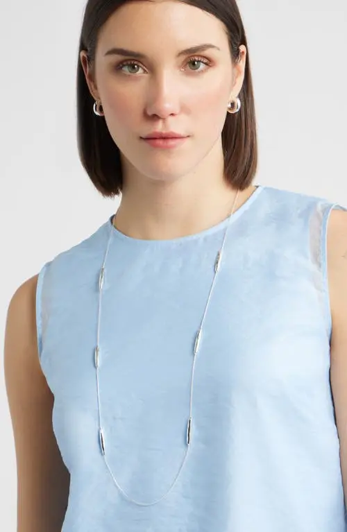 Nordstrom Molten Bead Station Necklace - Silver