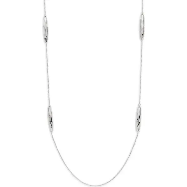 Nordstrom Molten Bead Station Necklace - Silver