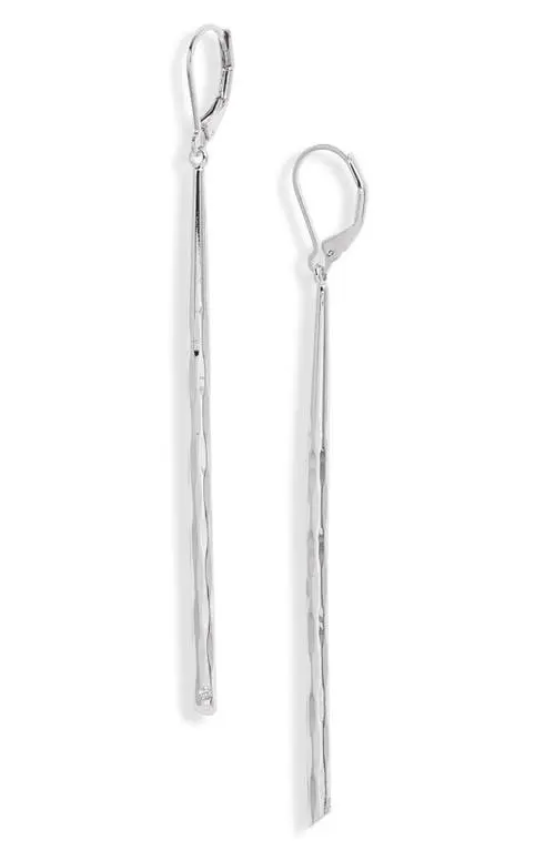 Nordstrom Twisted Bar Linear Earrings - Silver