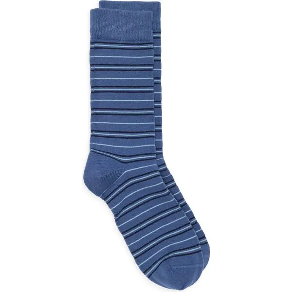 Nordstrom Stripe Dress Socks - Blue Bijou