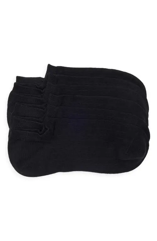 Nordstrom 3-pack Rib No-show Socks - Black
