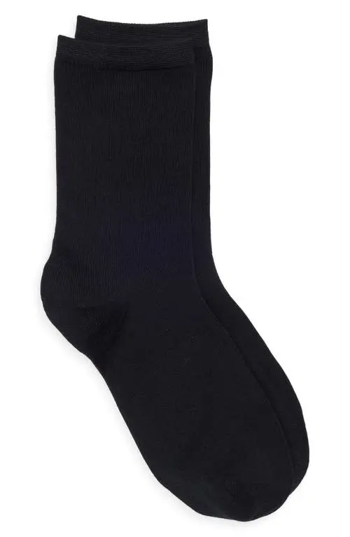 Nordstrom Flat Knit Dress Socks - Black